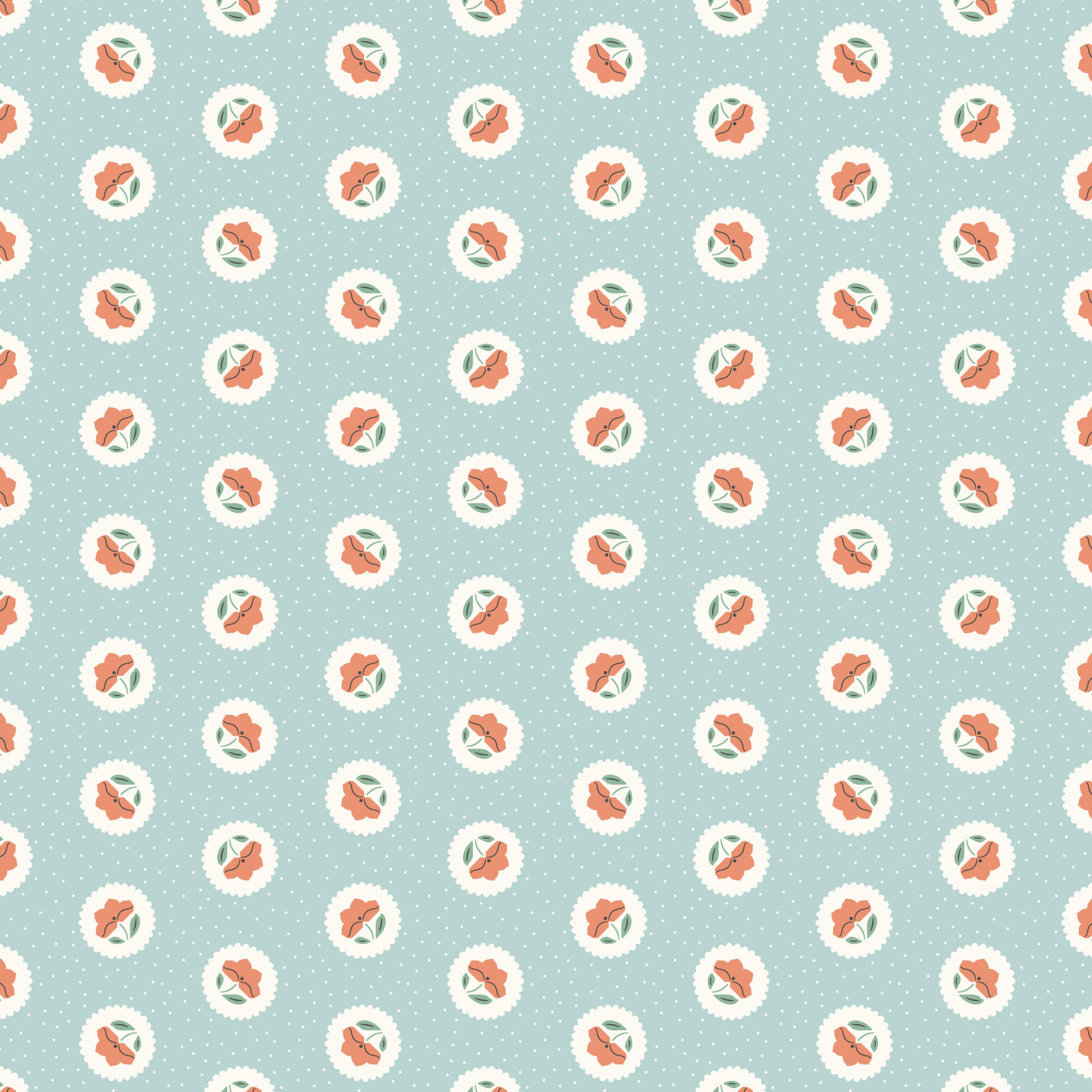 Little Bo - Dot Blossoms - Powder